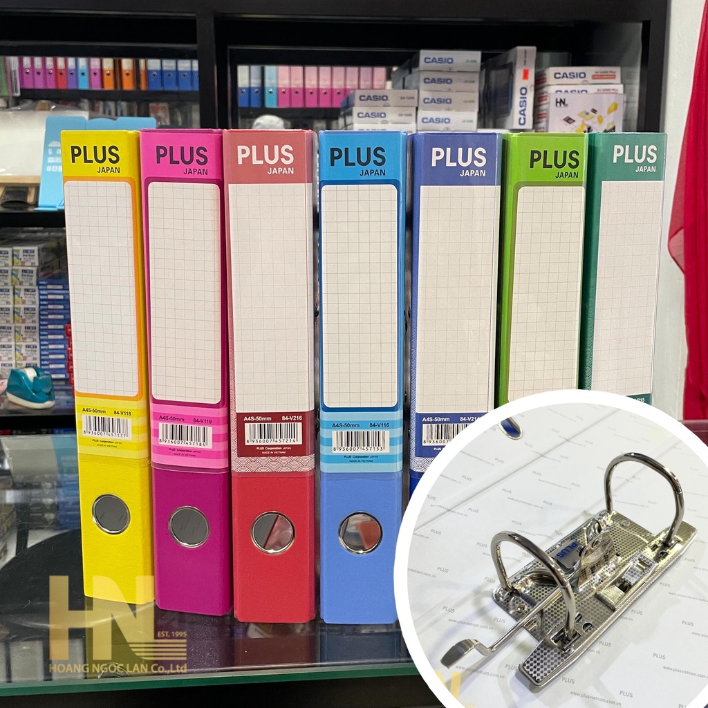 Bìa còng 5cm Plus khổ A4, khổ F - file còng đựng tài liệu, có nhiều màu ...