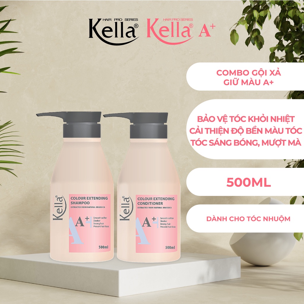 Combo dầu gội xả giữ màu tóc Kella A+ Colour Extending Conditioner ...