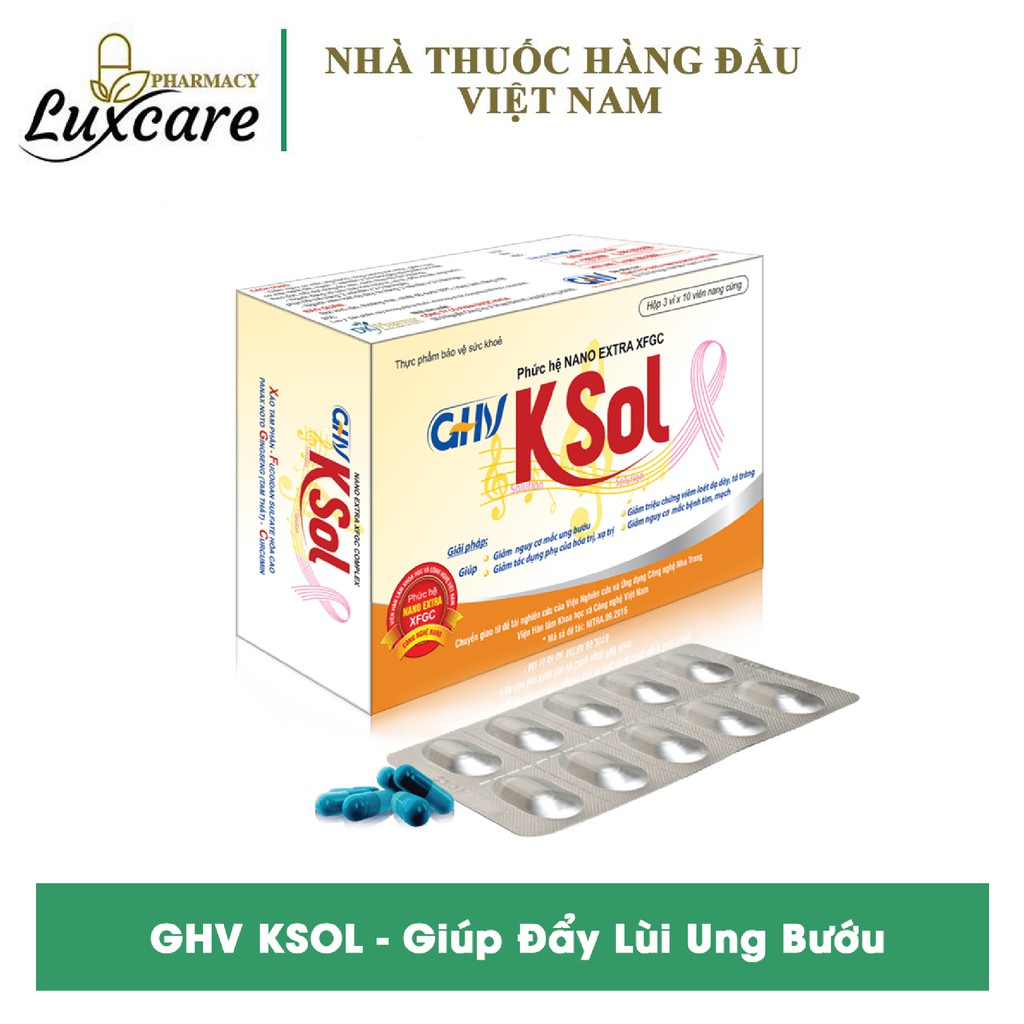 GHV KSOL Với Phức Hệ Nano Extra XFGC Giúp Đẩy Lùi Ung Bướu Hộp 30 Viên ...