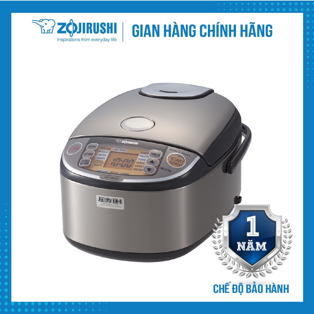 Nồi cơm áp suất cao tần điện tử Zojirushi 1L NP-HRQ10-XT, cảm ứng nhiệt Superior IH, sản xuất ...