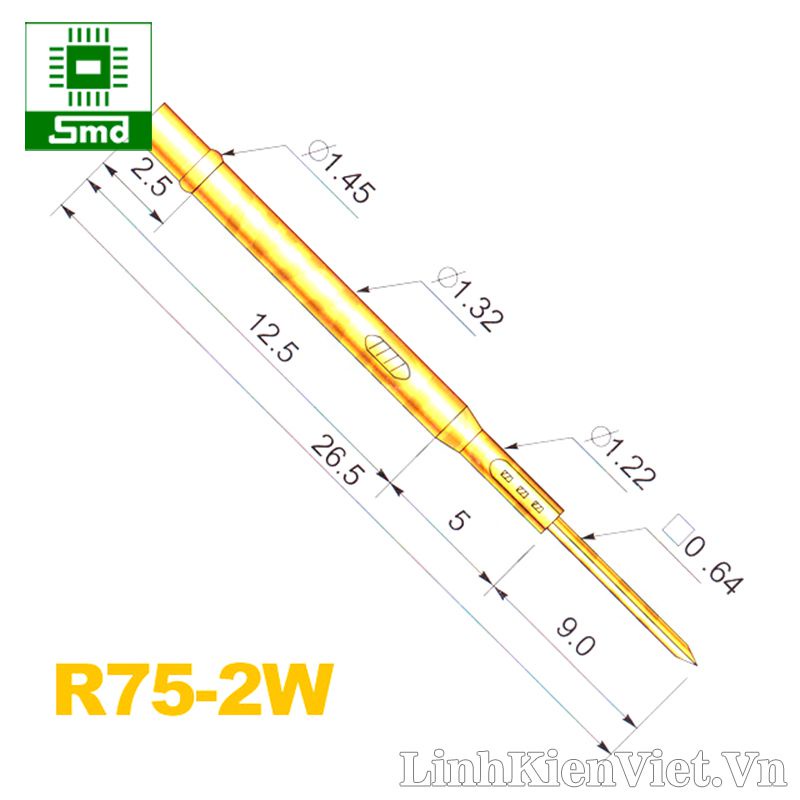 Kim test mạch P75 Các mã P75-E2 P75-F1 P75-Q2 Vỏ kim R75-3W R75-2W ...