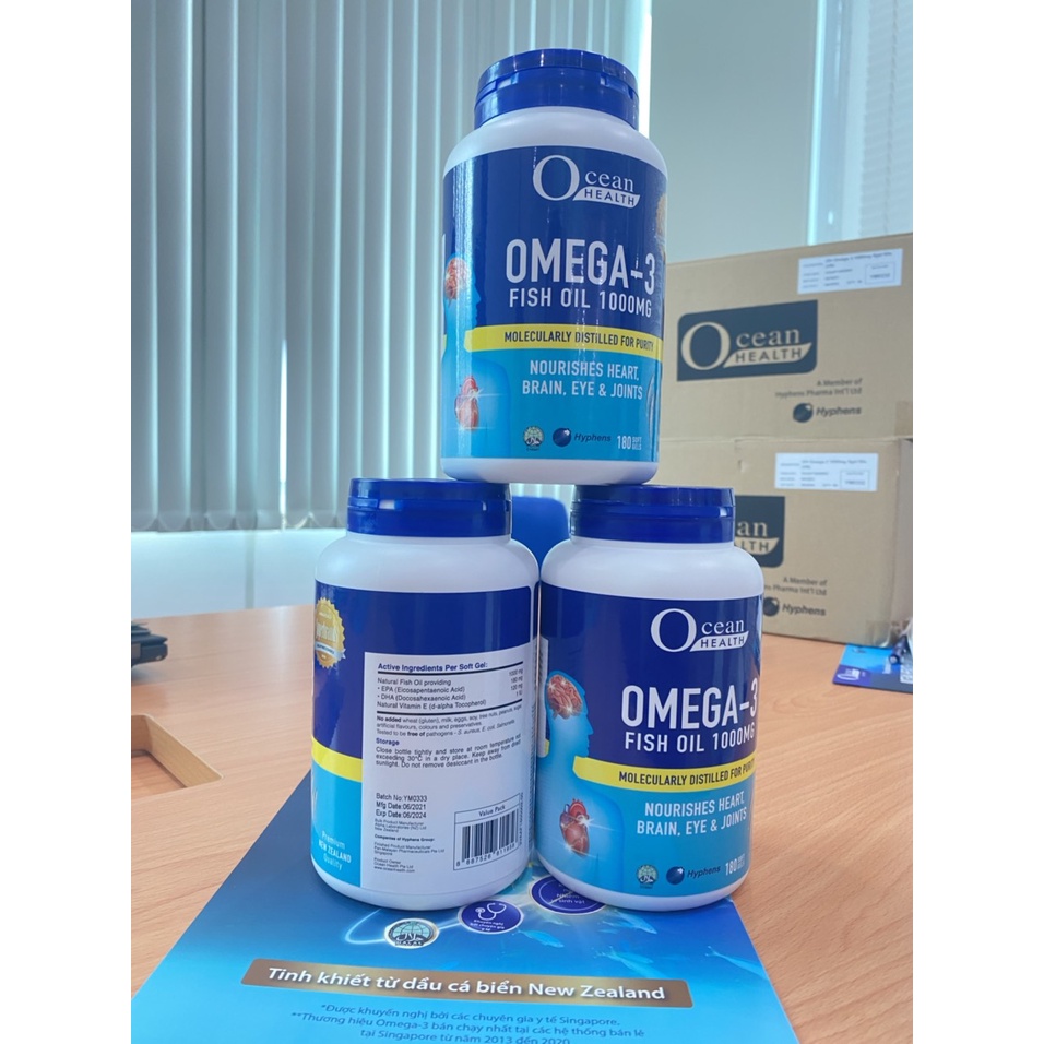 #Combo Dầu Cá Omega3 fish oil Vitamin #D3 - Ocean Health - #Omega369 1000mg viên dầu cá cho bé ...