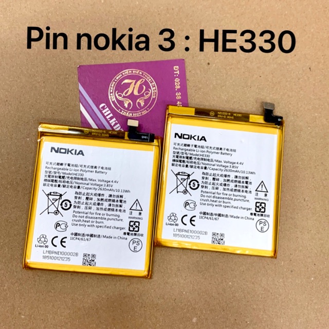 Pin nokia 3 : HE330 và HE319 zin-mới 100% | Shopee Việt Nam