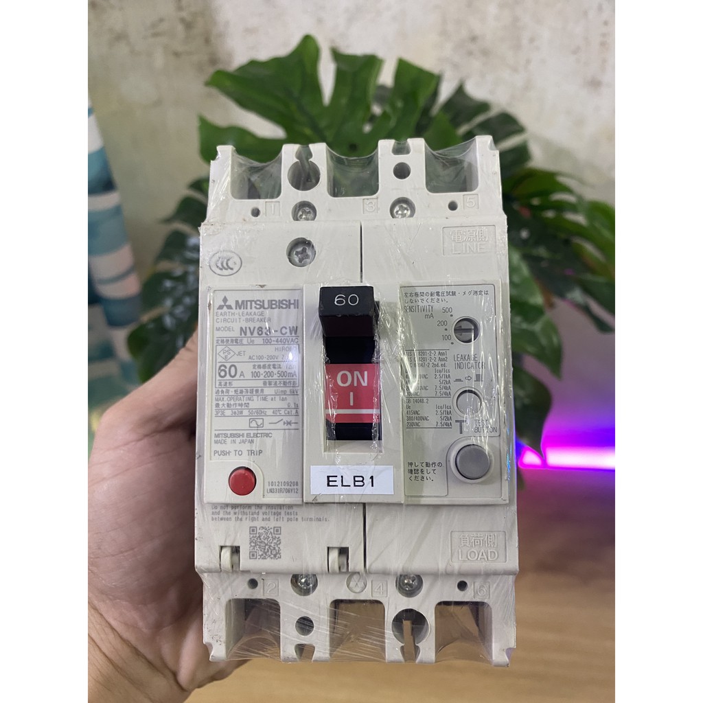 Aptomat ELCB 3 Pha 380V Chống Giật 30A-40A-50A-60A-75A Mitsubitsi Nhật Bản | Shopee Việt Nam