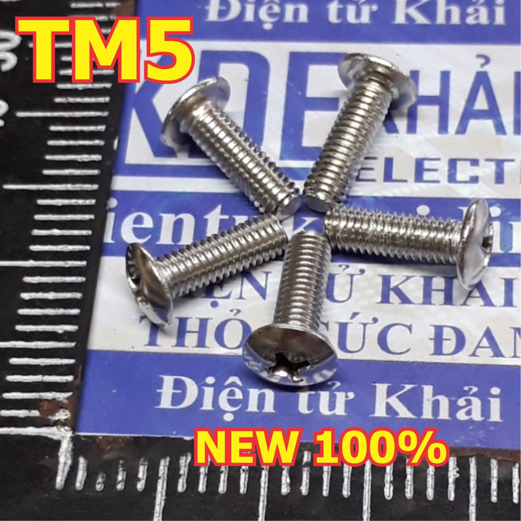 bulong bu lông vít Kake M5 TM5 inoc inox 4 chấu đầu +, đầu dù tròn, dài ...