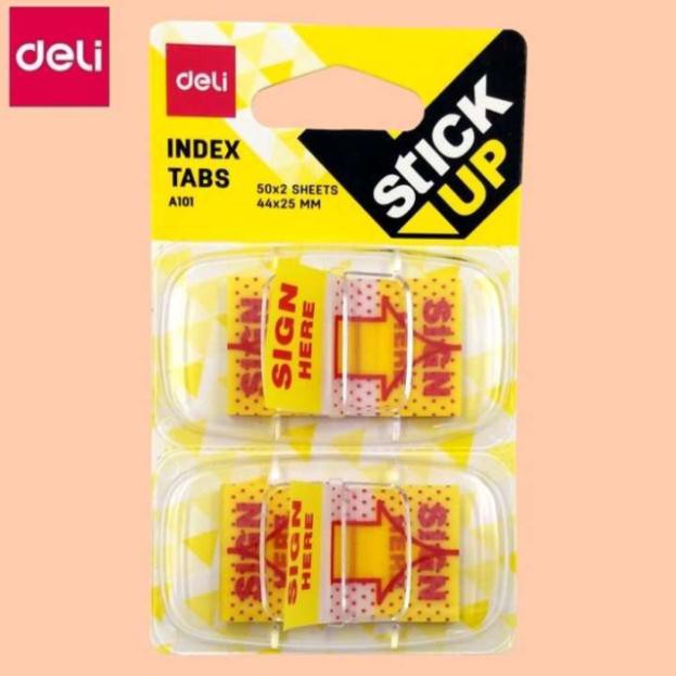 Giấy note trình ký sign here deli A101 | Shopee Việt Nam