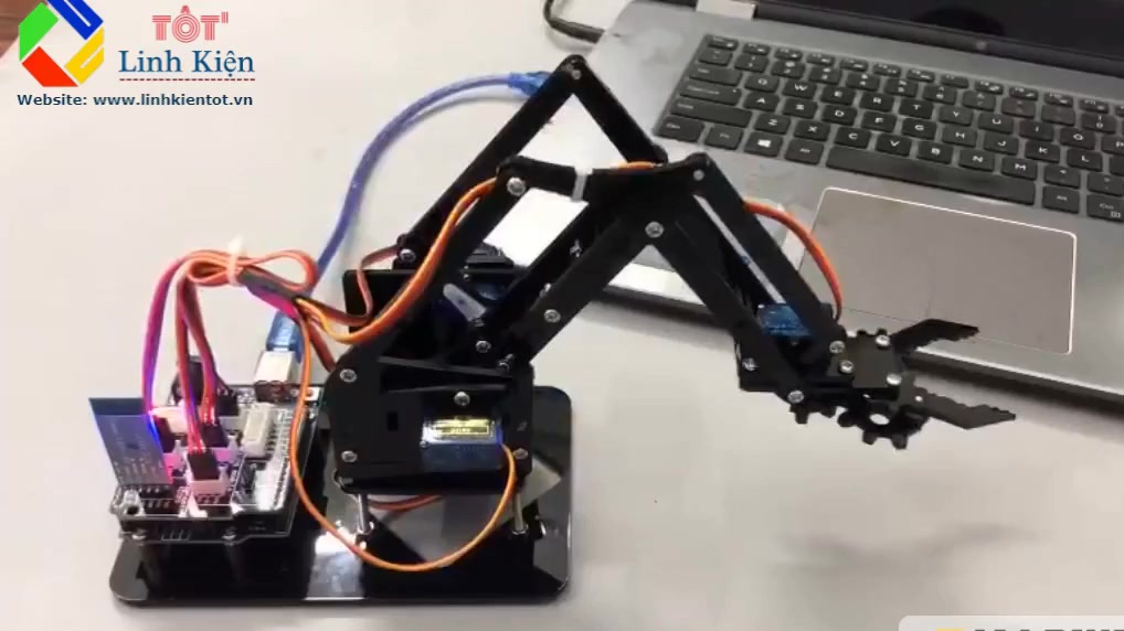 Bộ Cánh Tay Robot 4 Bậc Đầy Đủ Điều Khiển Bluetooth qua điện thoại ...