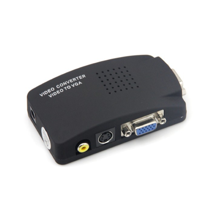 (CÓ SHIP HỎA TỐC) BỘ CHUYỂN ĐỔI AV - SVIDEO SANG VGA (ĐEN) | Shopee ...