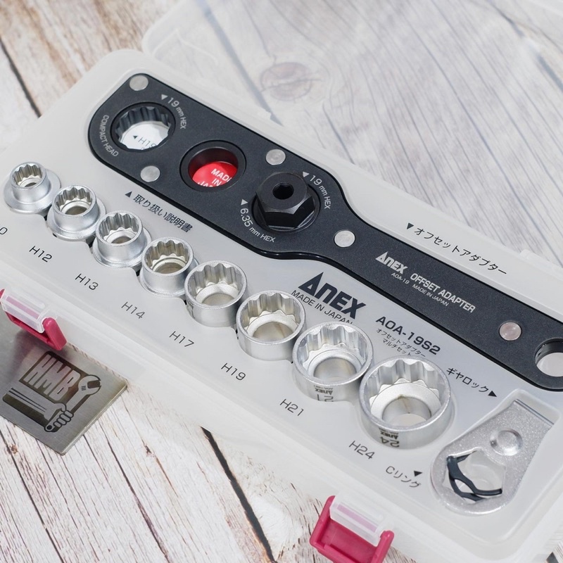 🇯🇵Made in Japan🇯🇵 Bộ adapter vặn bu lông góc hẹp Anex AOA-19S2 | Shopee Việt Nam