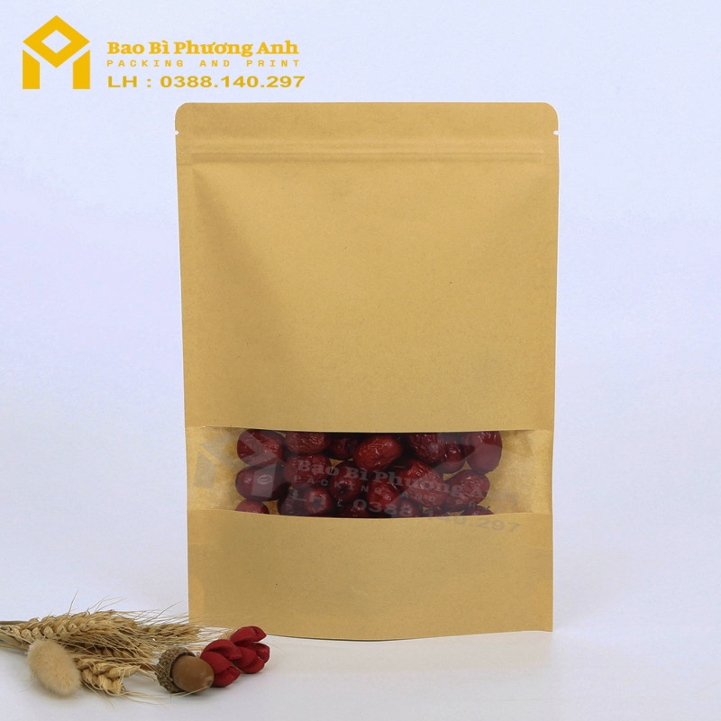 [SIÊU RẺ] Combo 10 Chiếc Túi Zip Giấy Kraft Nâu 14x20_Bao Bì Phương Anh ...