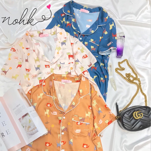 Pijama lụa giấy Nohk (3 màu) | Shopee Việt Nam