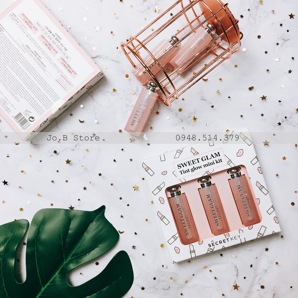 Set son dưỡng 𝐒𝐞𝐜𝐫𝐞𝐭 𝐊𝐞𝐲 𝐒𝐰𝐞𝐞𝐭 𝐆𝐥𝐚𝐦 𝐓𝐢𝐧𝐭 𝐆𝐥𝐨𝐰 𝐌𝐢𝐧𝐢 𝐊𝐢𝐭 | Shopee Việt Nam