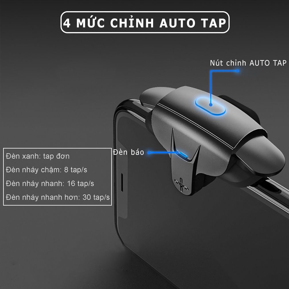 Nút bắn pubg ff auto tap MEMO AK05 tay cầm chơi game điện thoại 4 chế độ taps dễ dàng phong cách ...