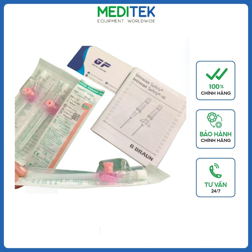 [CHÍNH HÃNG] Kim luồn tĩnh mạch B-Braun Malaysia 18G-20G-22G-24G ( hộp ...