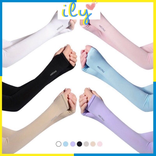 Găng Tay Chống Nắng xỏ ngón Hàn Quốc Chống Tia UV ILY | Shopee Việt Nam