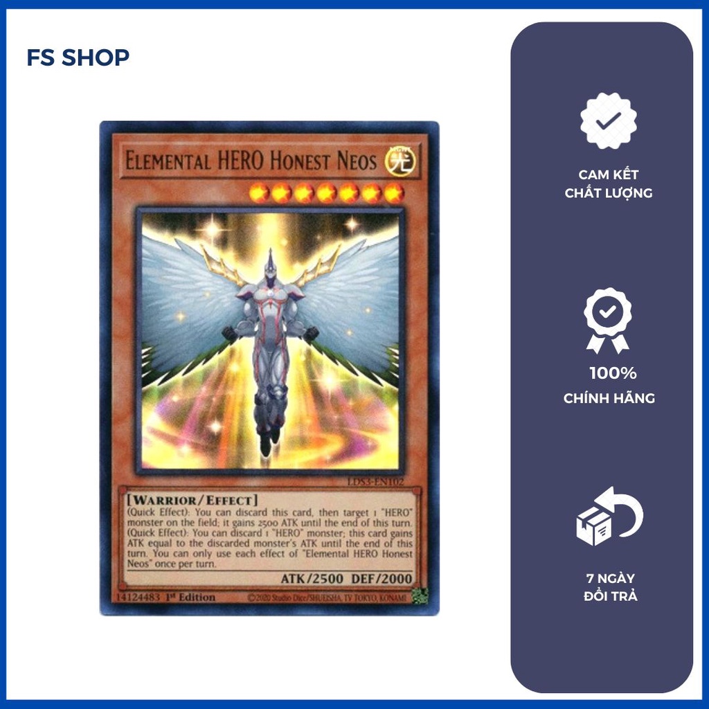 Thẻ bài yugioh chính hãng Elemental HERO Honest Neos (Ultra Rare) | Shopee Việt Nam