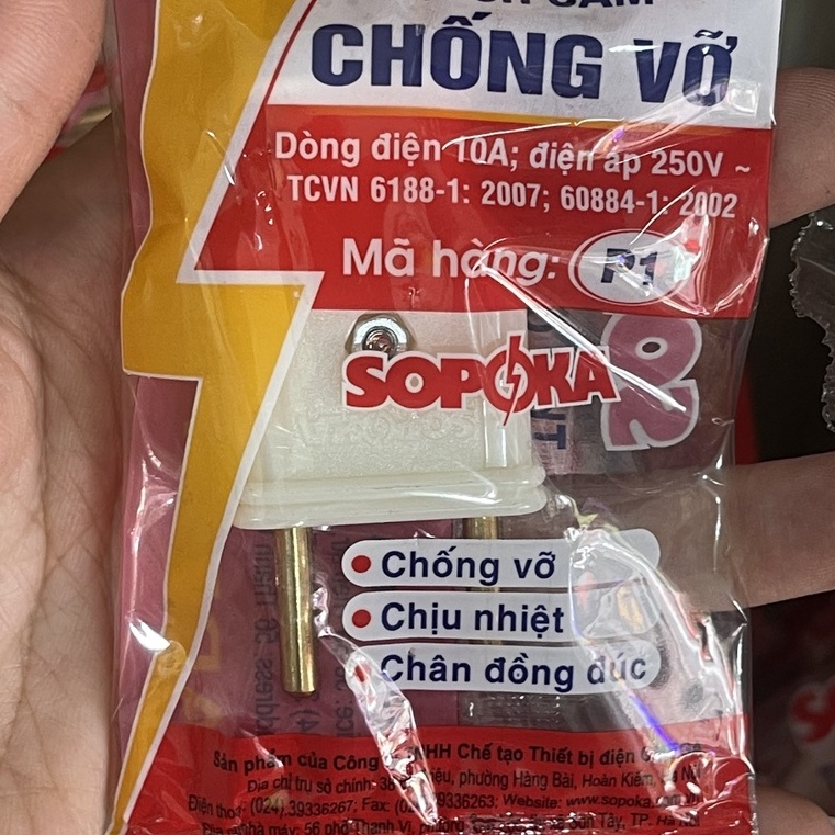 Phích cắm chống vỡ SOPOKA P1 chân tròn SIÊU BỀN | Shopee Việt Nam