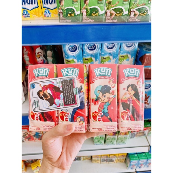 SỮA KUN VỊ COOKIES/MÃNG CẦU/NHO/CAM/NHIỆT ĐỚI/SOCOLA 180ml [1 LỐC SỮA ...