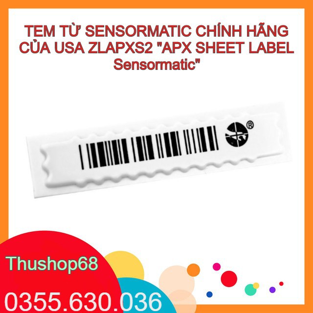TEM TỪ SENSORMATIC CHÍNH HÃNG CỦA USA ZLAPXS2 "APX SHEET LABEL Sensormatic" - 1000 tem | Shopee ...