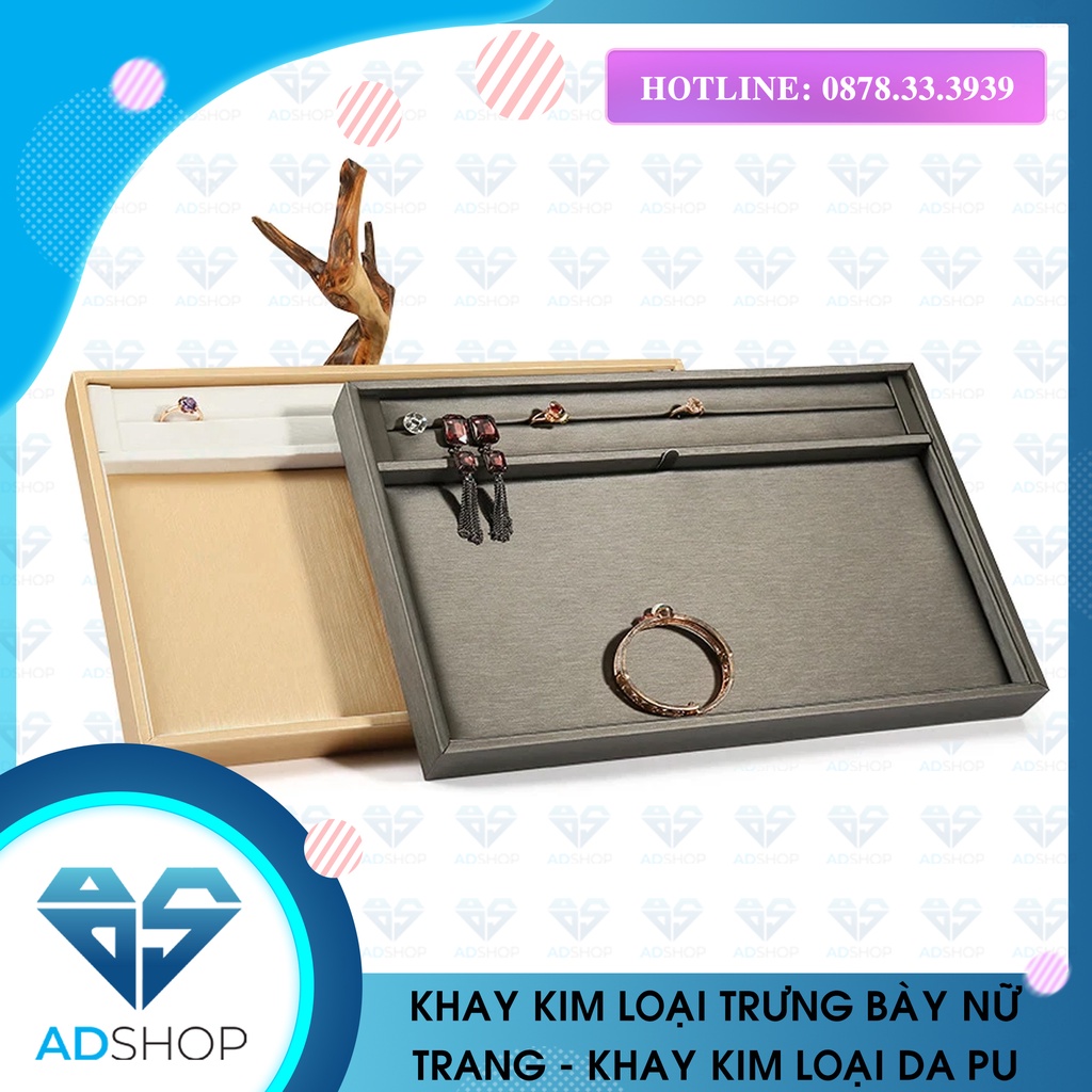 KHAY KIM LOẠI DA PU - KHAY TRƯNG BÀY NỮ TRANG DA PU - KHAY TRƯNG BÀY NỮ TRANG CAO CẤP | Shopee ...
