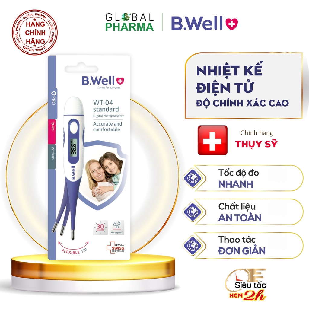 [Bảo Hành 2 Năm] Nhiệt kế điện tử B.WELL WT-04 - Đo cực chính xác trong 30s | Shopee Việt Nam
