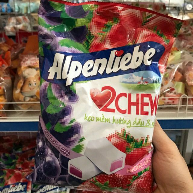 Kẹo mềm alpenliebe 2chew hương dâu & nho 87.5g và 220.5g | Shopee Việt Nam