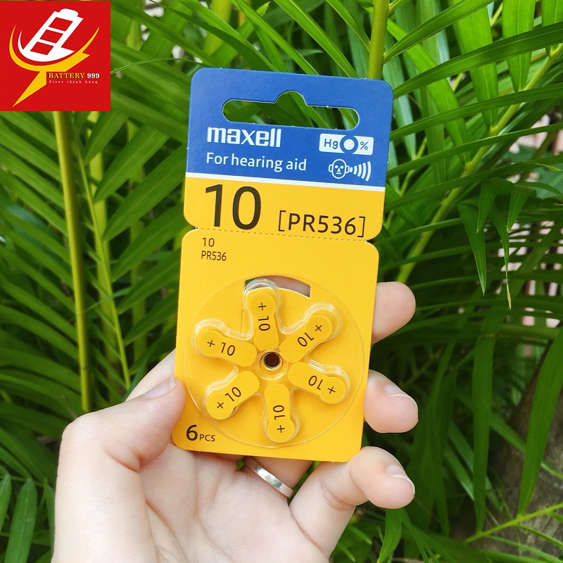 Pin Trợ Thính PR536, A10 Maxell Chính Hãng nhập khẩu Đức vỉ 6 Viên an toàn cho thiết bị và người ...