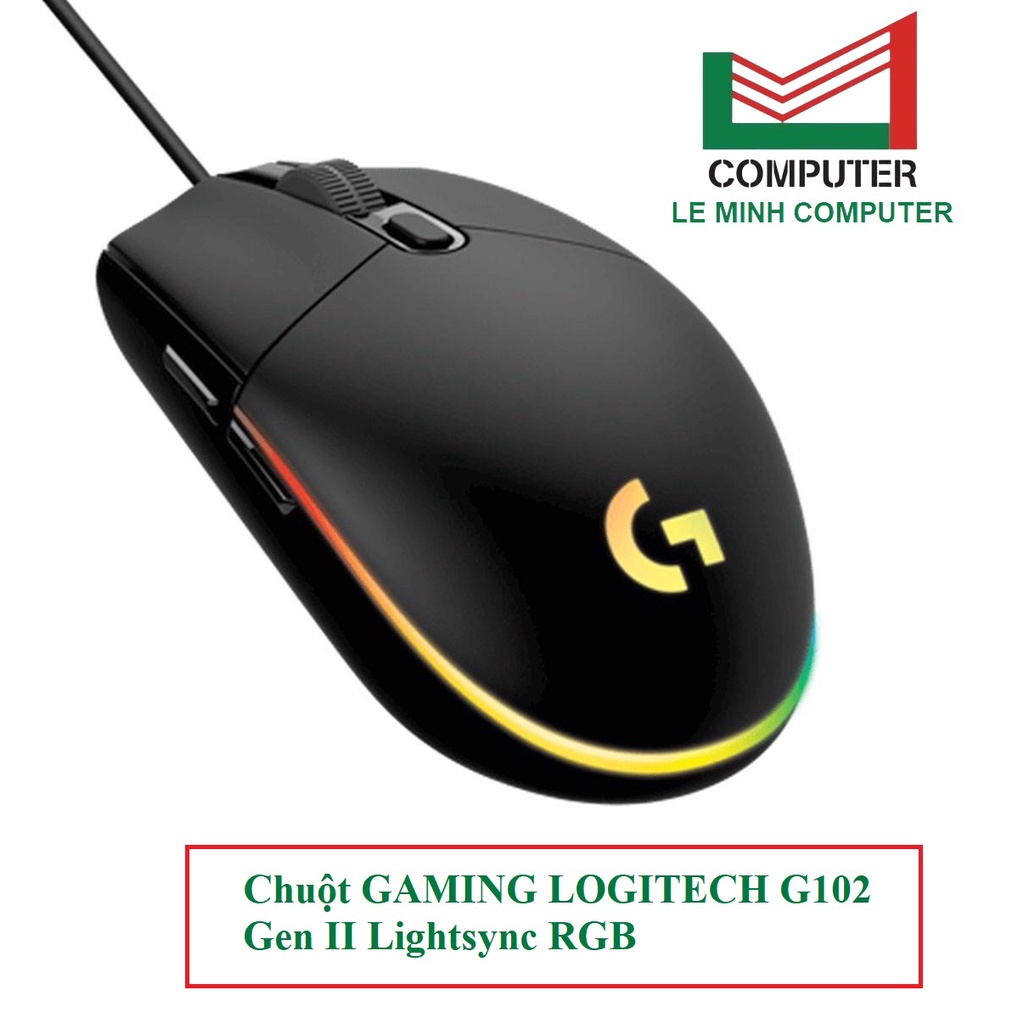 Chuột CHUYÊN GAME LOGITECH G102 Gen II Lightsync RGB Đen Chính hãng | Shopee Việt Nam