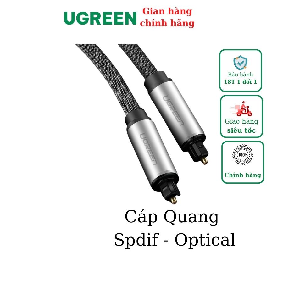 Cáp âm thanh quang dài 1m - 3M (Toslink, Optical) Ugreen 10539 10540 ...
