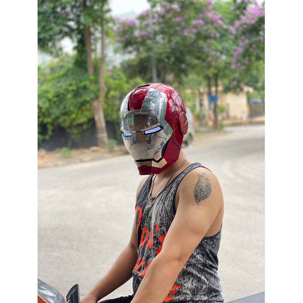 (Hàng có sẵn) Nón Iron Man Mk5 Auto King cao cấp đóng mở cảm biến- BH 1 ...