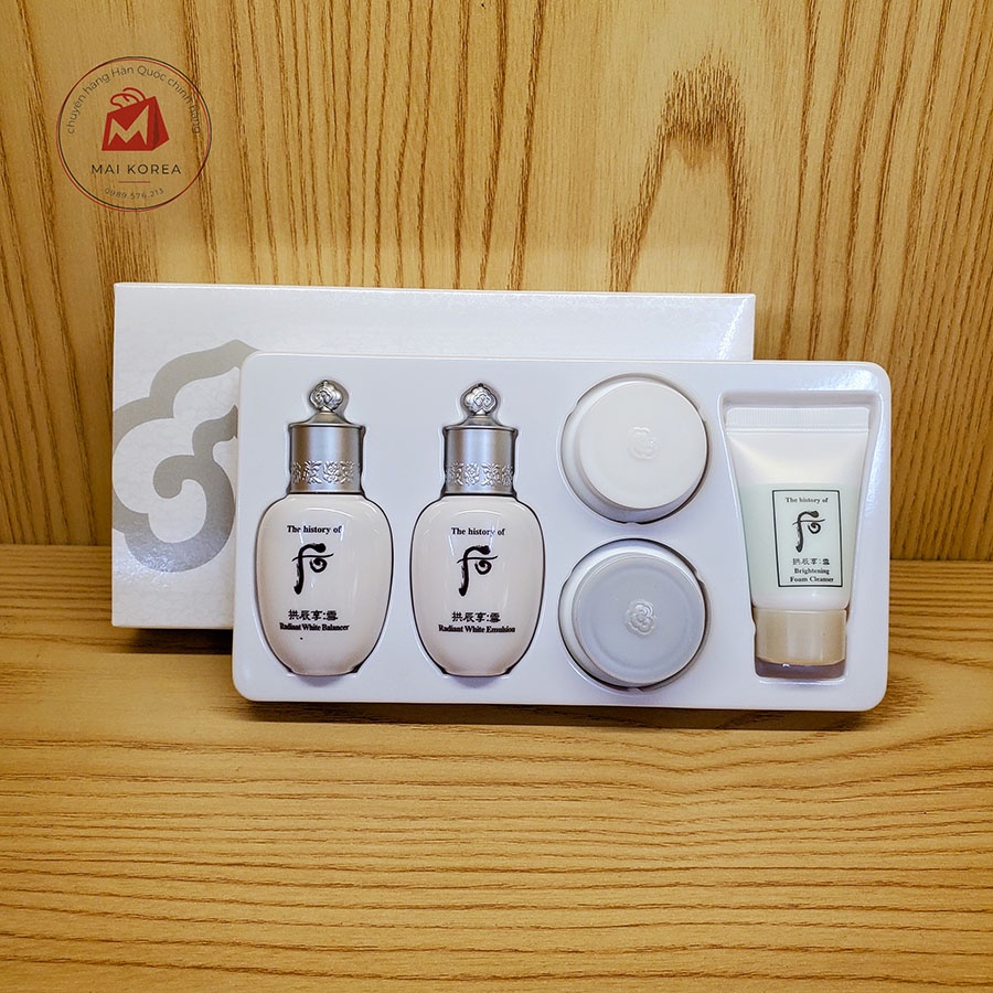 Set dưỡng Whoo trắng Whoo Seol Radiant White mini 3 món 5 món sp dưỡng ...