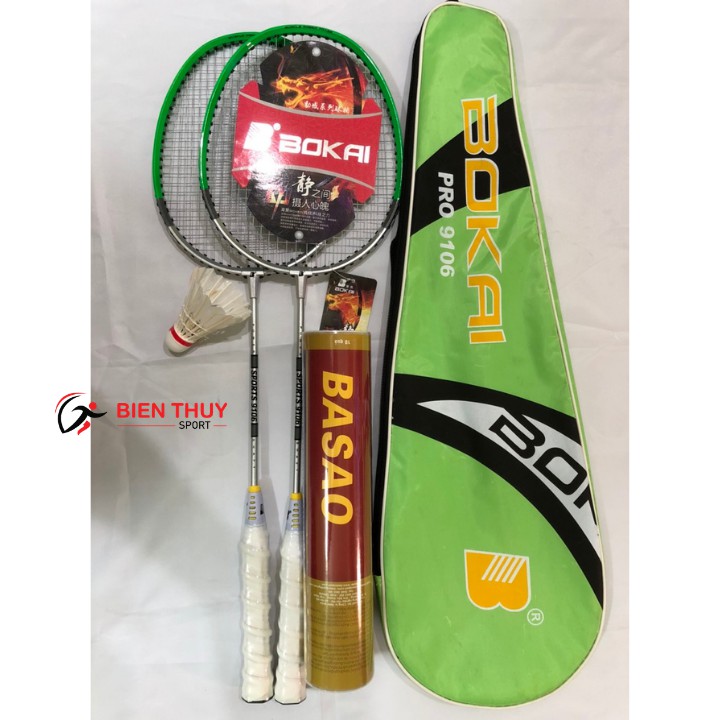 combo bộ 2 cây Vợt Cầu Lông BOKAI pro 9106 - Tặng ngay hộp Cầu Ba Sao ...