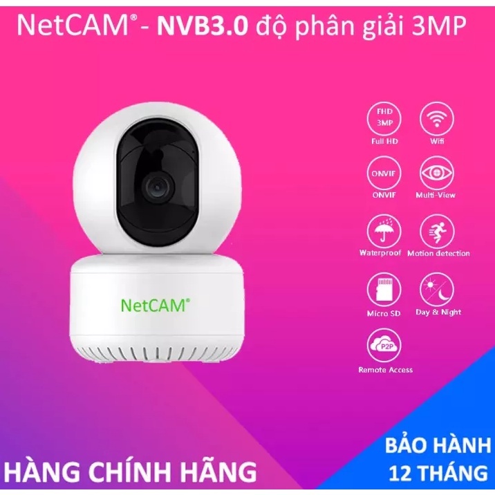 Camera IP wifi NetCAM NVB3.0 (3MP) Hãng Phân Phối Chính Thức | Shopee ...