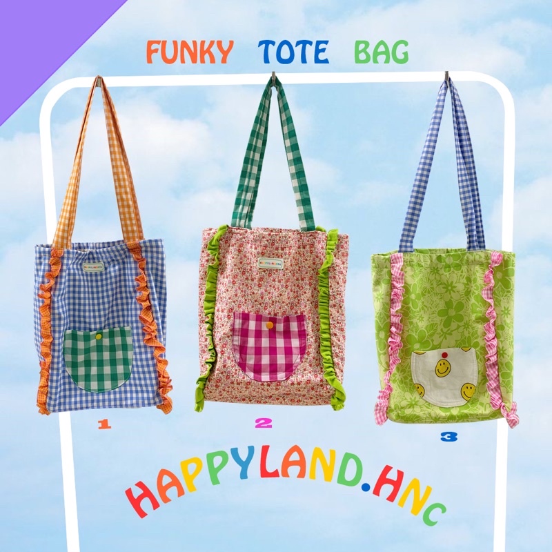 (Có sẵn) Tote bag mix màu vui vẻ | ĐỘC QUYỀN HAPPYLAND.HNc | Shopee ...
