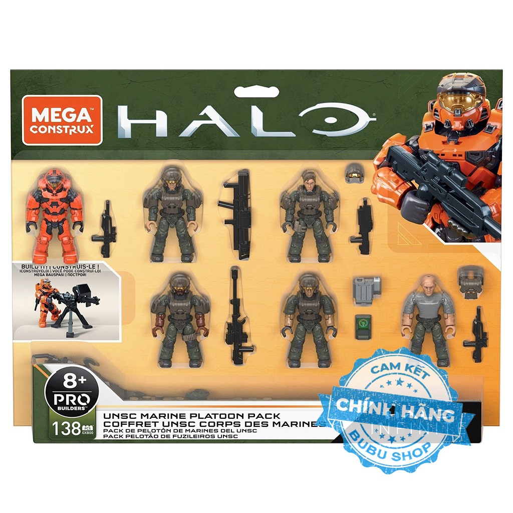 Mega Construx Halo - UNSC Marine Platoon Pack Construction Set - Bộ xếp ...