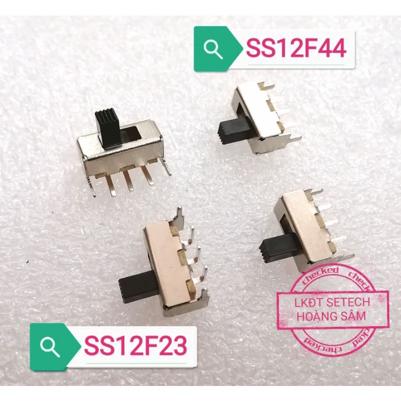 2 chiếc công tắc gạt SS12F44 SS12F23- 3 chân đứng 3 chân nằm - 1P2T | Shopee Việt Nam