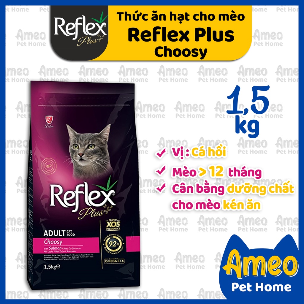 Thức ăn hạt cho mèo kén ăn Reflex PLUS Adult Choosy Salmon | Dành cho mèo biếng ăn Reflex Plus ...