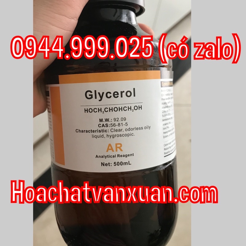 Glycerol hay glyxerol glycerin glyxerin chai 500ml sản phẩm ức chế mọc ...