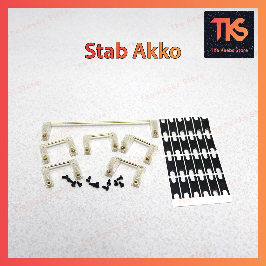 Stab AKKO Screw-in PCB Mount (Clear / Sakura Pink) | Stab Bàn Phím Cơ ...