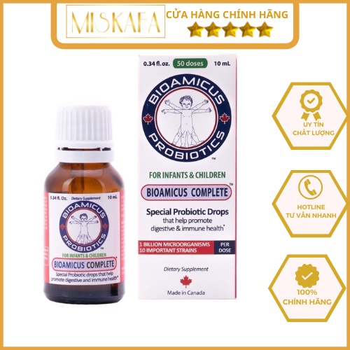 Bộ 3 sản phẩm BIOAMICUS, men 10 chủng, Vitamin D3 cho bé, Vitamin ...