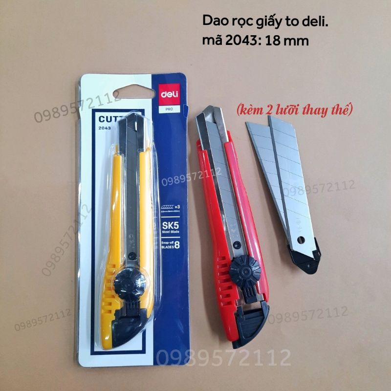 Dao rọc giấy deli 2043-Dao trổ to deli 18mm. | Shopee Việt Nam