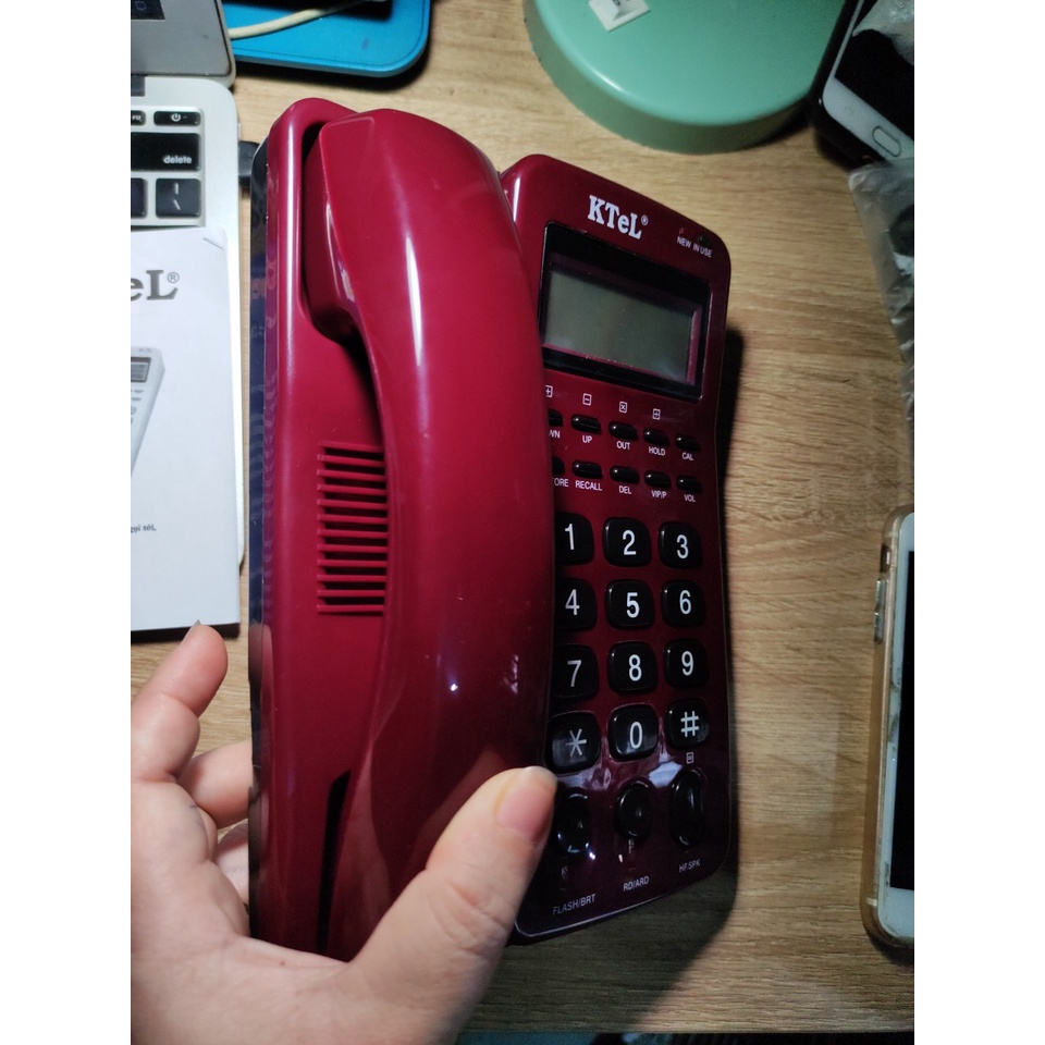 Điện thoại bàn chuông to, hiện số gọi đến - Ktel 303 - BH 12 tháng | Shopee Việt Nam