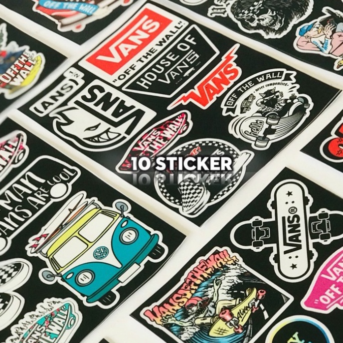 Sticker chủ đề Vans Sóc Store chống nước custom, dán trang trí mũ bảo ...
