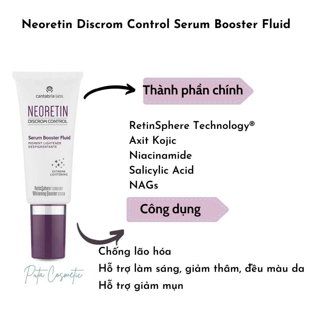 Serum Neoretin Discrom Control Serum Booster Fluid sáng da, chống lão ...
