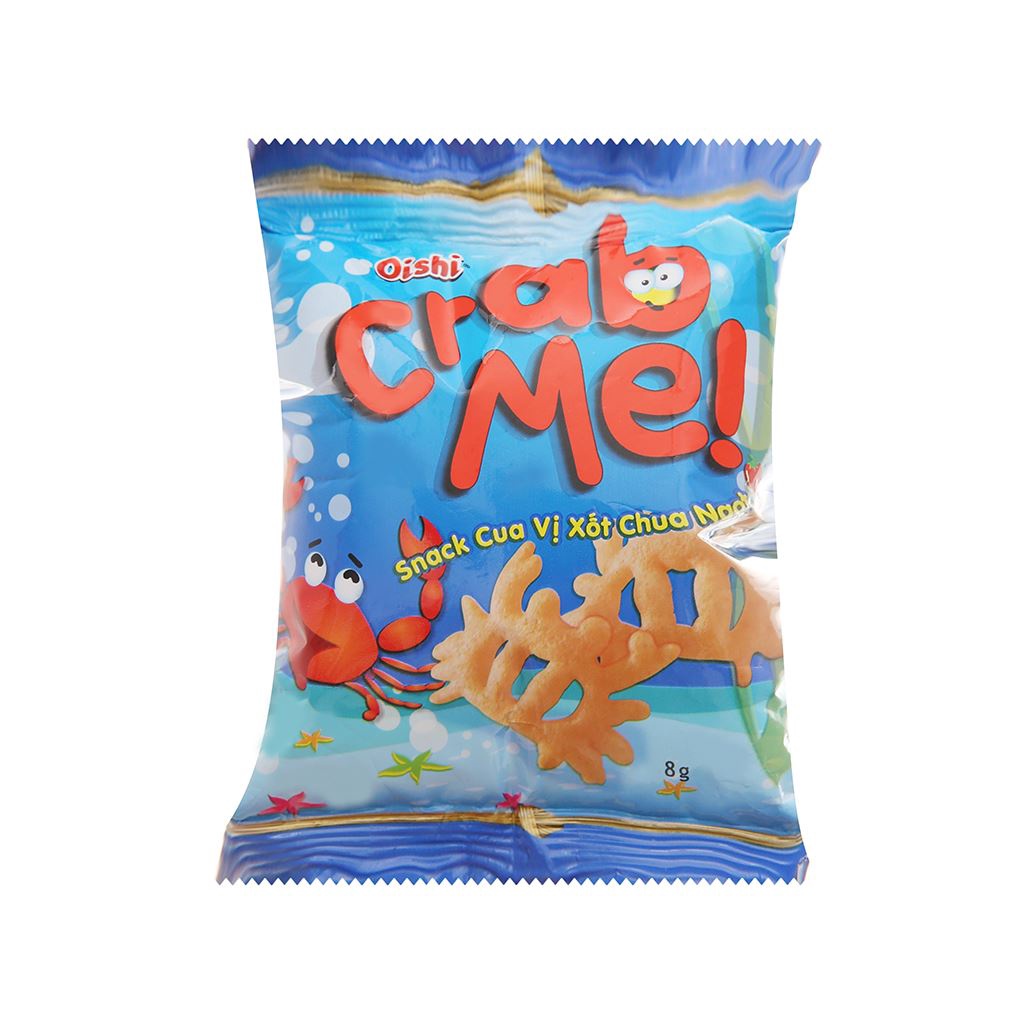 1/7 Snack cua vị sốt chua ngọt Oishi Crab Me gói 39g | Shopee Việt Nam