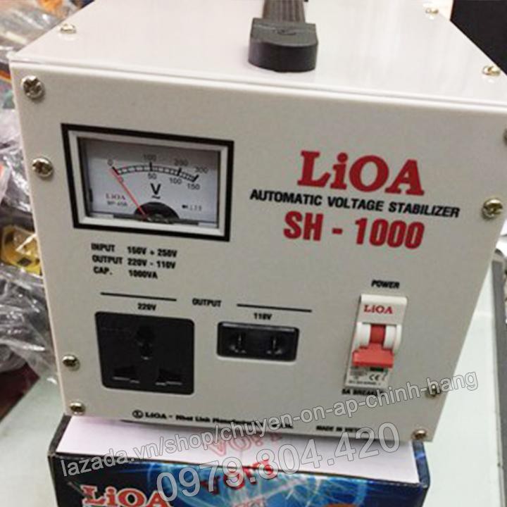 Ổn Áp Lioa 1KVA 1 Pha Dải 130-250V, Thế Hệ II 100% Dây Đồng | Shopee Việt Nam