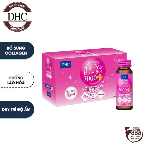 [Hộp 10 Chai] Nước Uống Bổ Sung Collagen DHC Collagen Beauty 7000 Plus ...