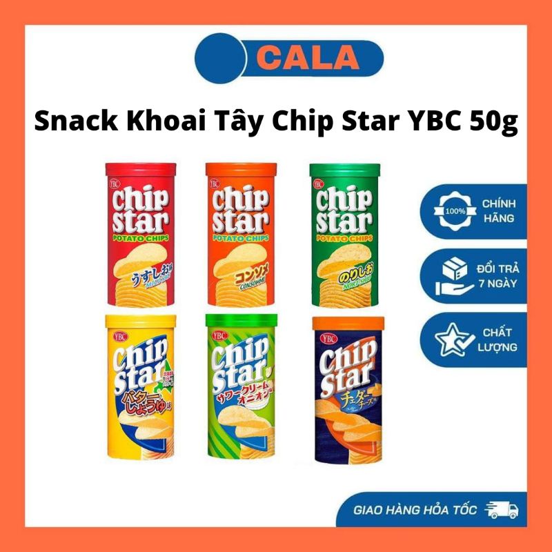 (6 Vị) Bánh Snack Khoai Tây Chip Star YBC 50g | Shopee Việt Nam