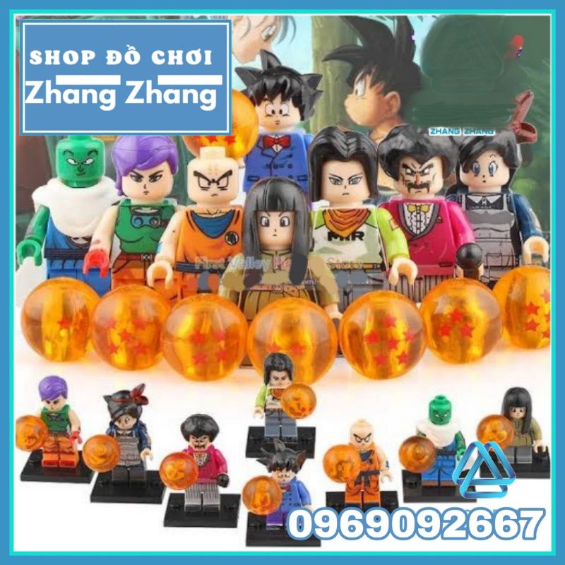Xếp hình mô hình gồm Dragon Ball Krillin - Launch - Mai - Satan ...