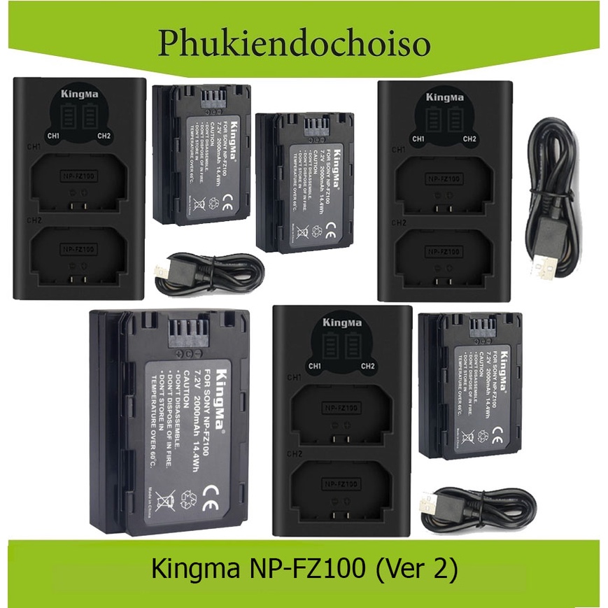 Pin sạc Kingma Ver 2 cho Sony NP-FZ100 (Nhiều lựa chọn) | Shopee Việt Nam